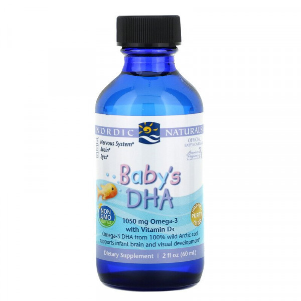 Nordic Naturals Babys DHA 1050mg with Vit D3 - Babys DHA 1050mg ...